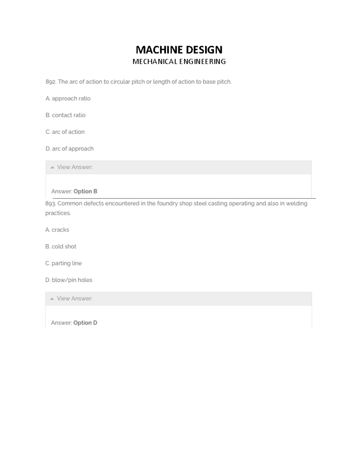 Machine Design 3 - MACHINE DESIGN MECHANICAL ENGINEERING - Studocu
