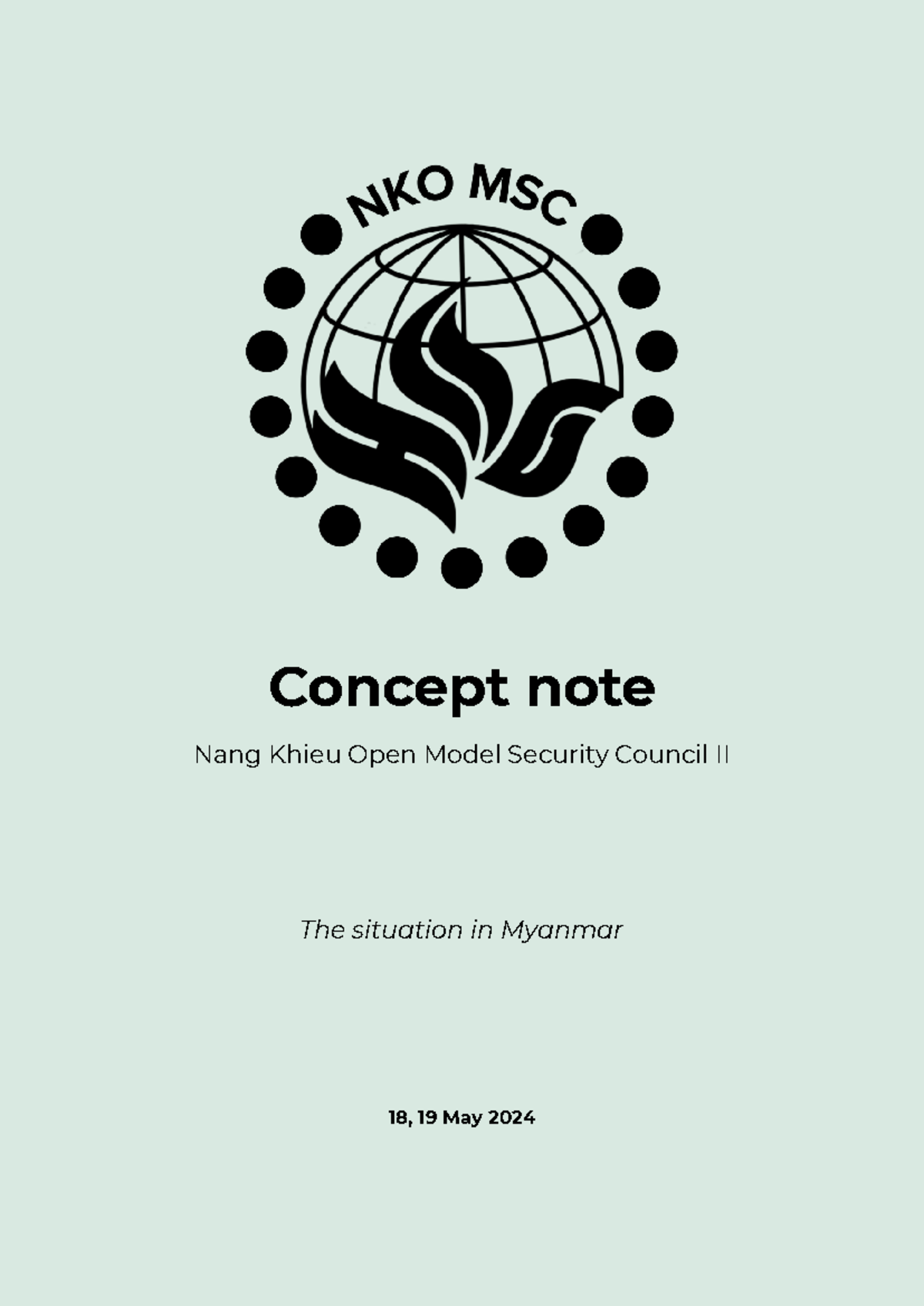 [NKO MSC II] Concept note - The situation in Myanmar - Concept note ...