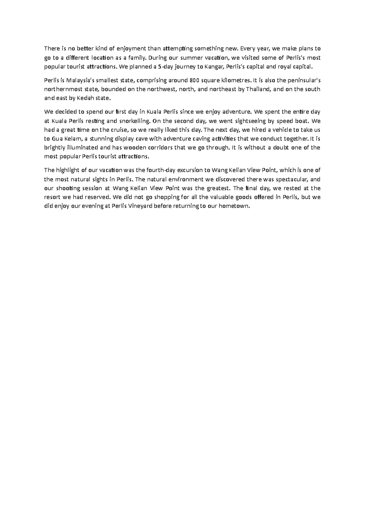 Essay the most enjoyment trip - There is no better kind of enjoyment ...