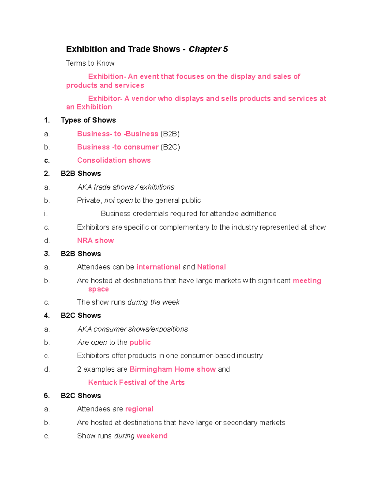 Ch 5 event meeting - Sheriah Gibson - Exhibition and Trade Shows ...