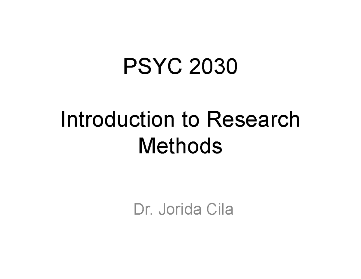 2. Ethics Lit Search lecture slides-2 - PSYC 2030 Introduction to Research Methods Dr. Jorida ...