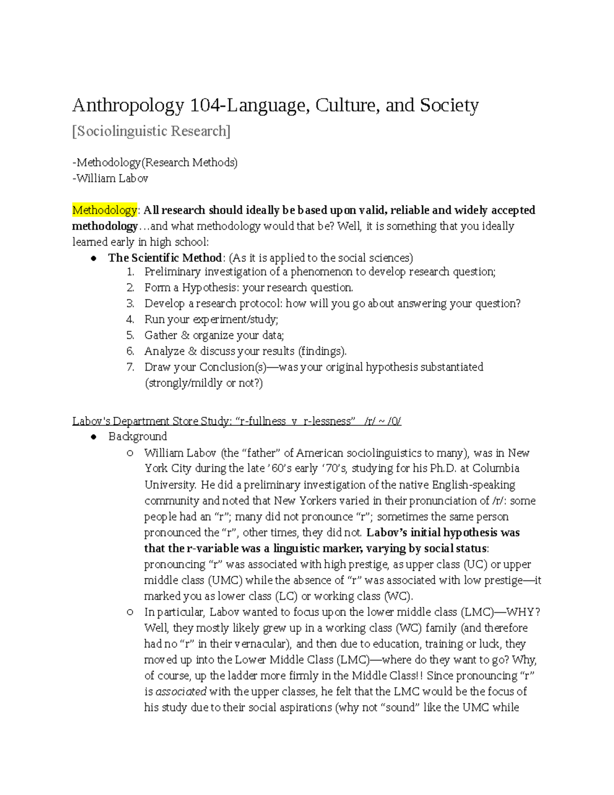 2020-Anthropology 104-Internal Linguistic Variation lecture notes ...