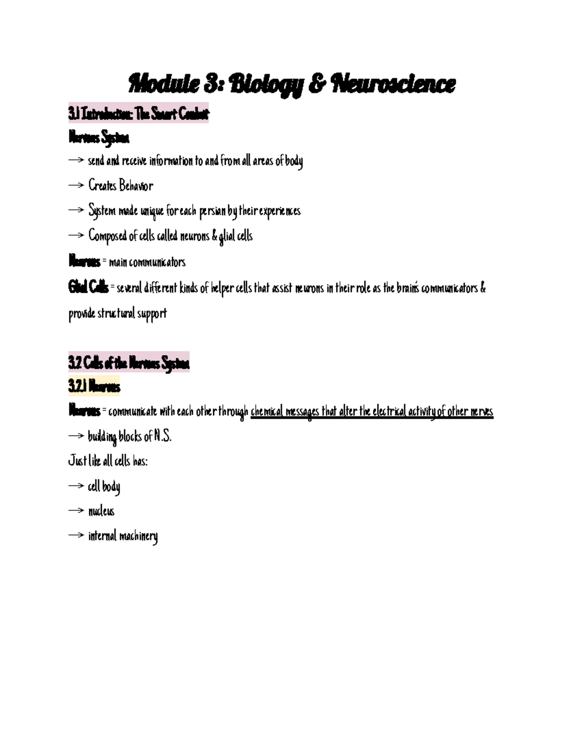 Module 3: Biology and Neuroscience - Modul 3: Biolog & Neurcienc 3 ...