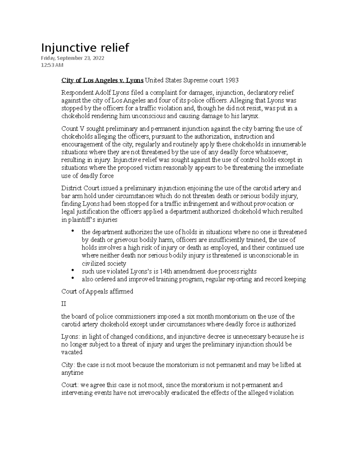 Injunctive relief - Injunctive relief Friday, September 23, 2022 12:53 ...