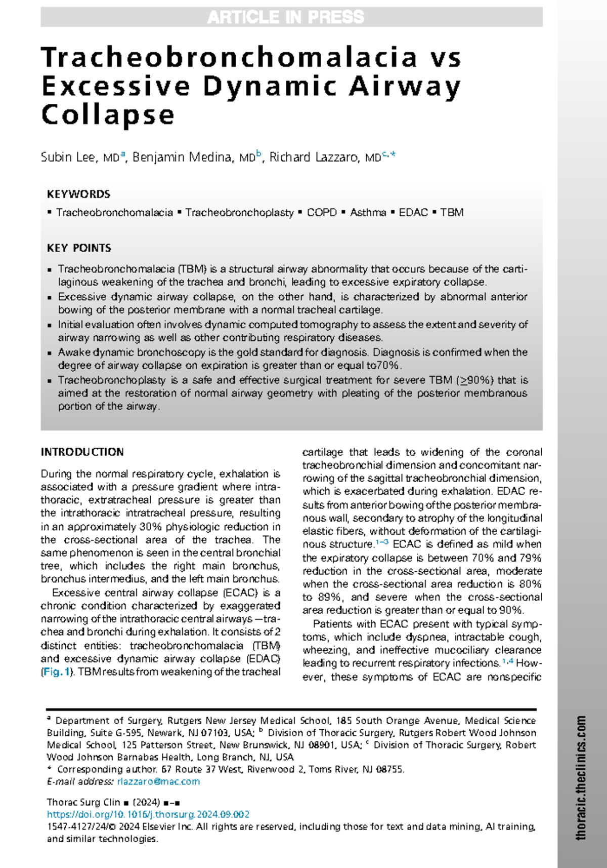 Tracheobronchomalacia vs Excessive Dynamic Airway Collapse - Tr ...