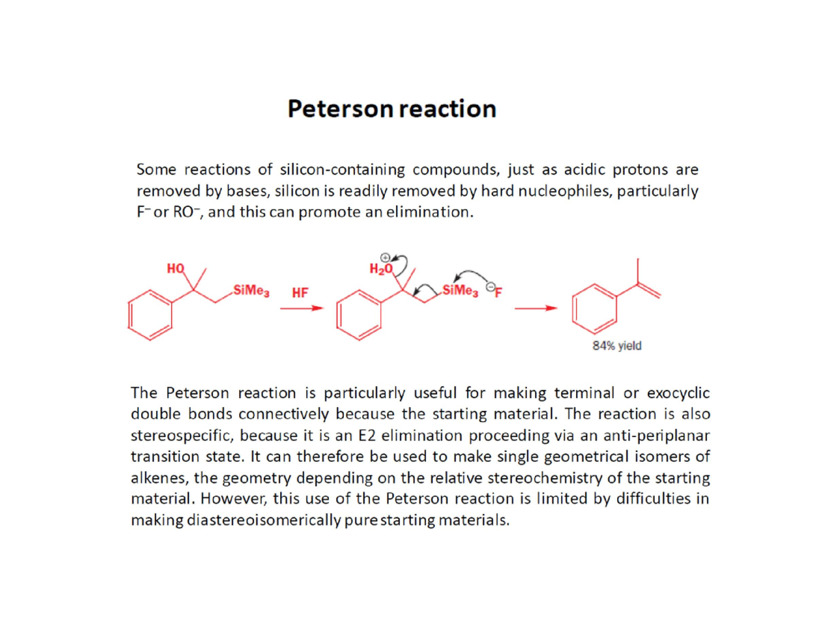 Peterson - Organic Chemistry - Studocu