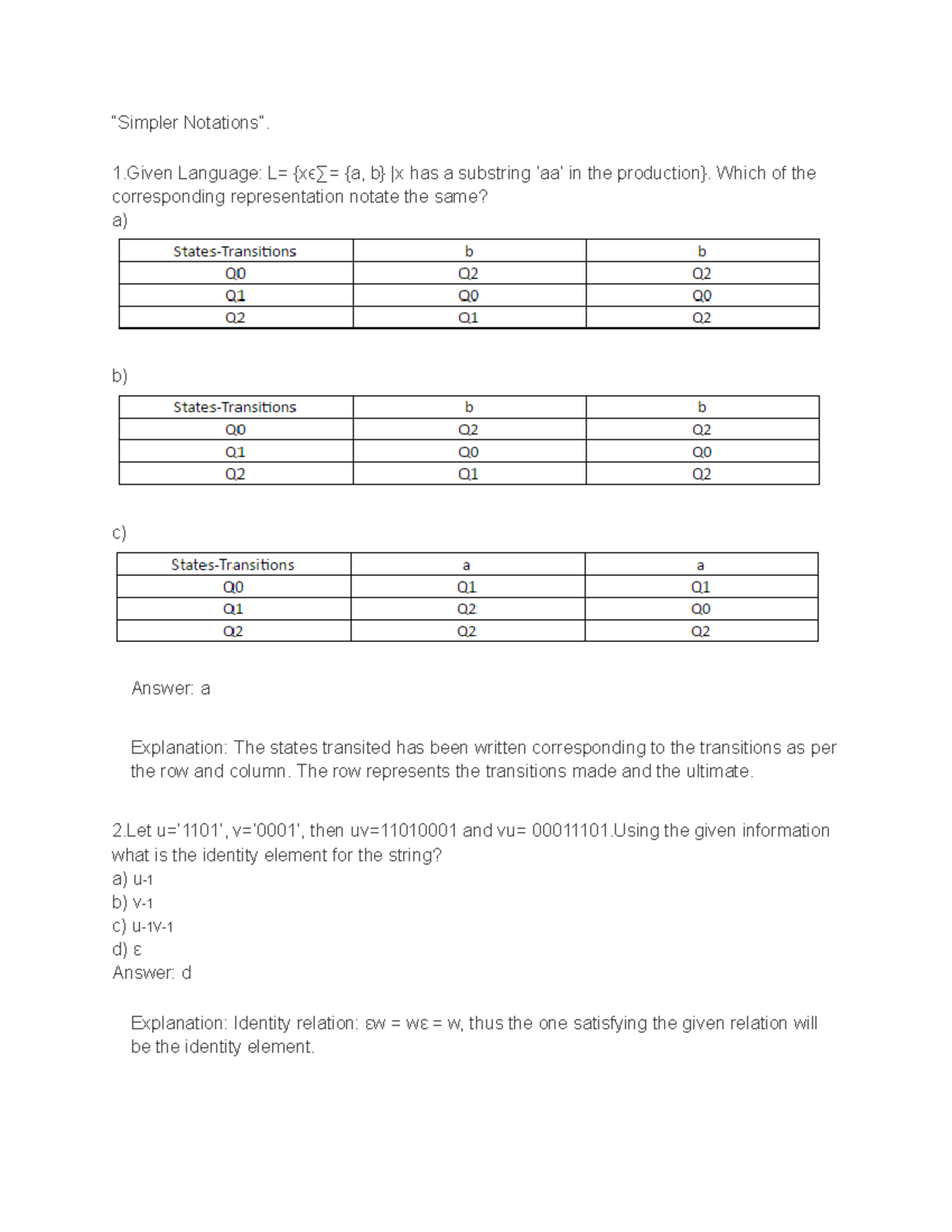 Theory of computation - “Simpler Notations”. 1 Language: L= {xε∑= {a, b ...