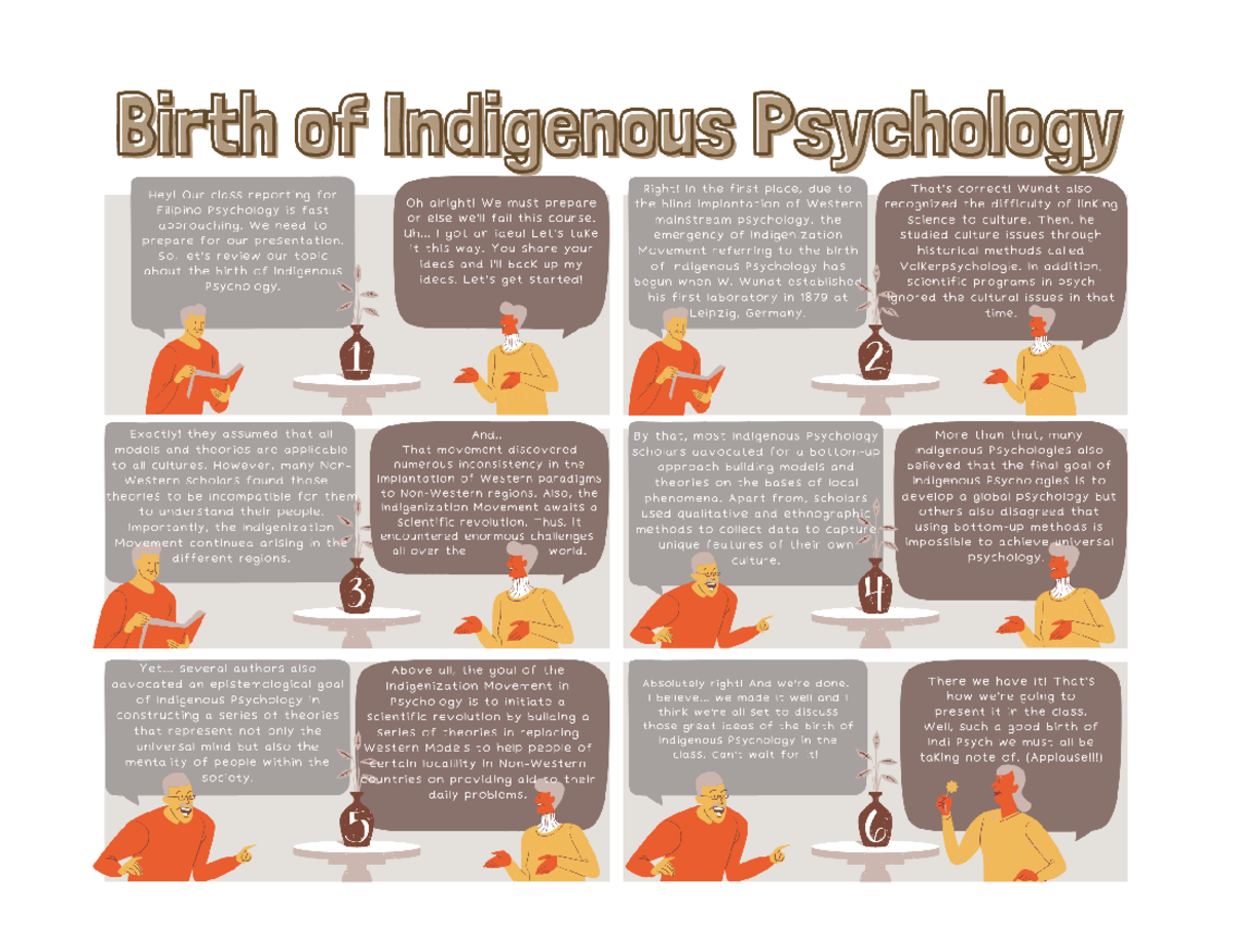 The Birth of Indigenous Psychology: Comic Strip - AB Psychology - Studocu