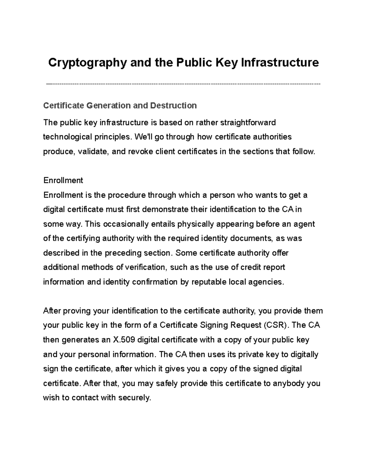 Chapter 7 - Cryptography and the Public Key Infrastructure - Pt ...
