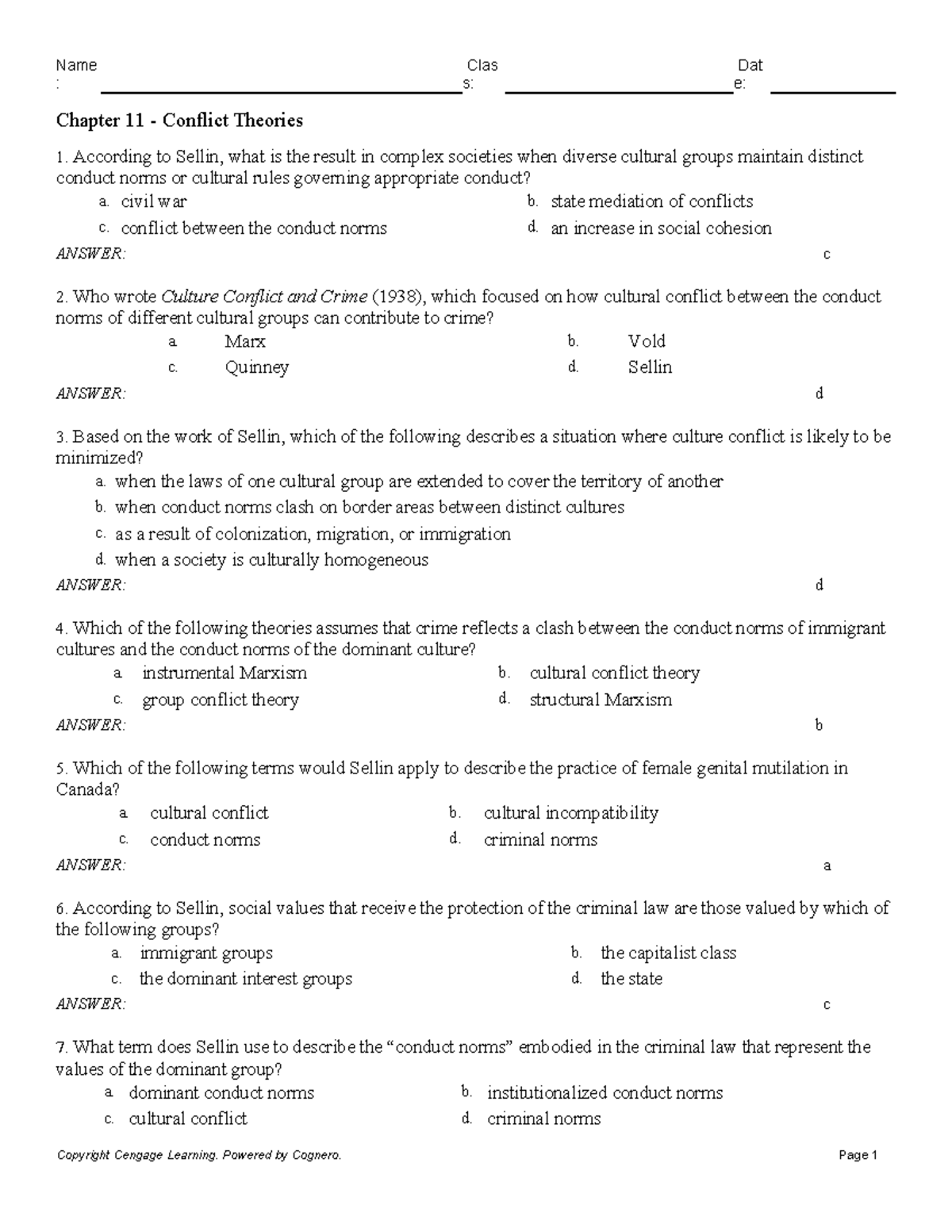 Chapter 11 Conflict Theories - : s: e: Chapter 11 - Conflict Theories 1 ...