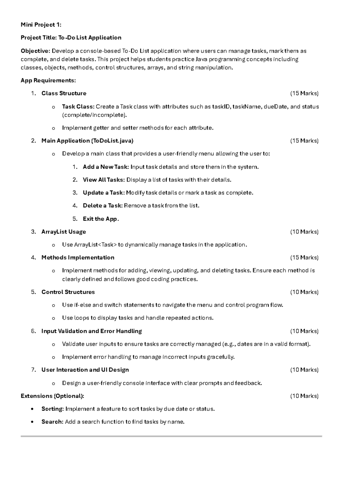 Project - This project helps students practice Java programming concepts including classes ...