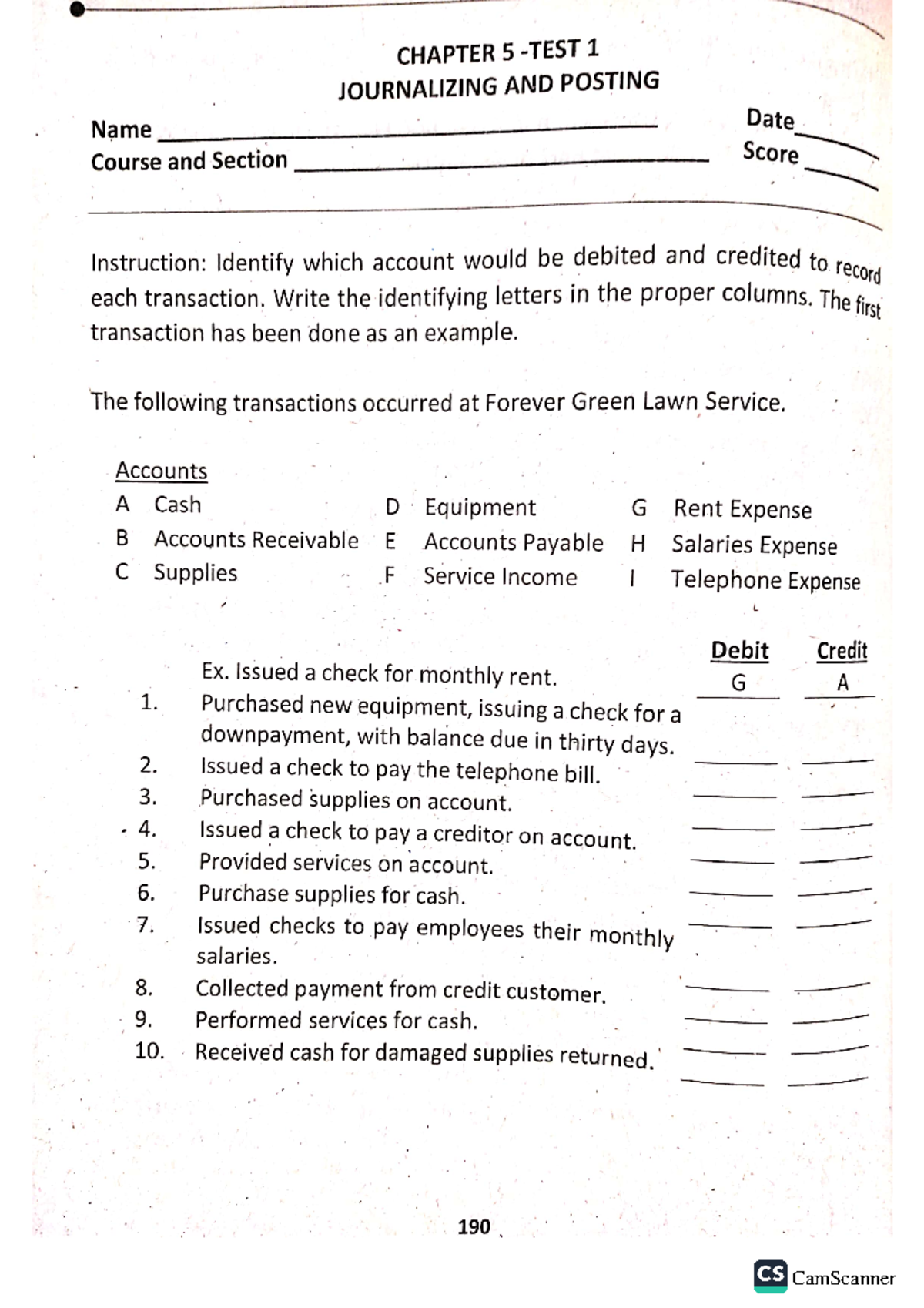 Journalizing-Posting - BSED Science - Studocu