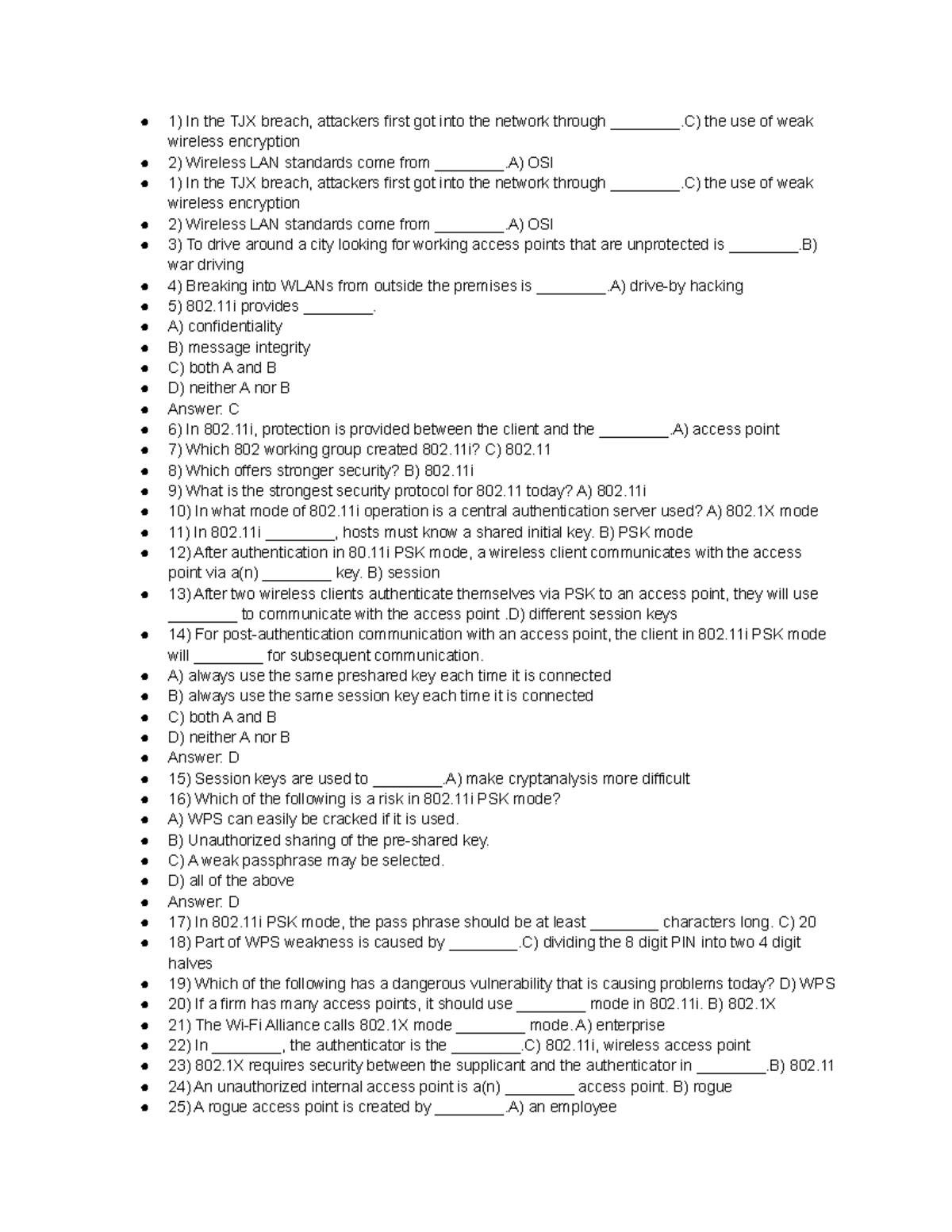 Wireless LAN Security: TJX Breach and 802.11i - Studocu