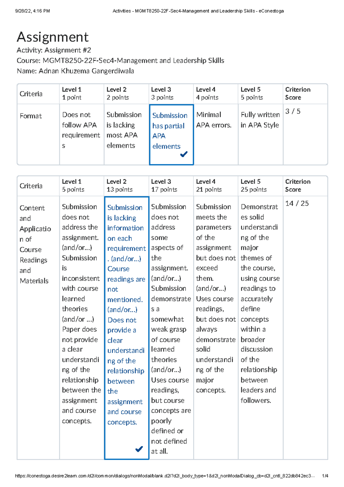 Activities - MGMT8250-22F-Sec4-Management and Leadership Skills - e ...