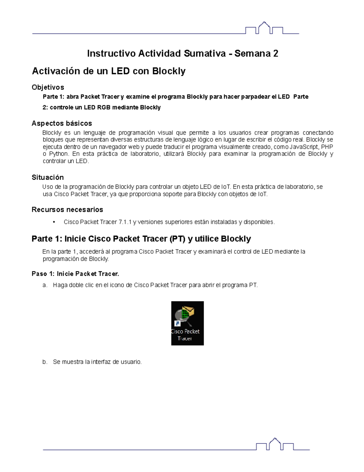 Instructivo Actividad Sumativa Semana 2 - Instructivo Actividad Sumativa - Semana 2 Activación ...