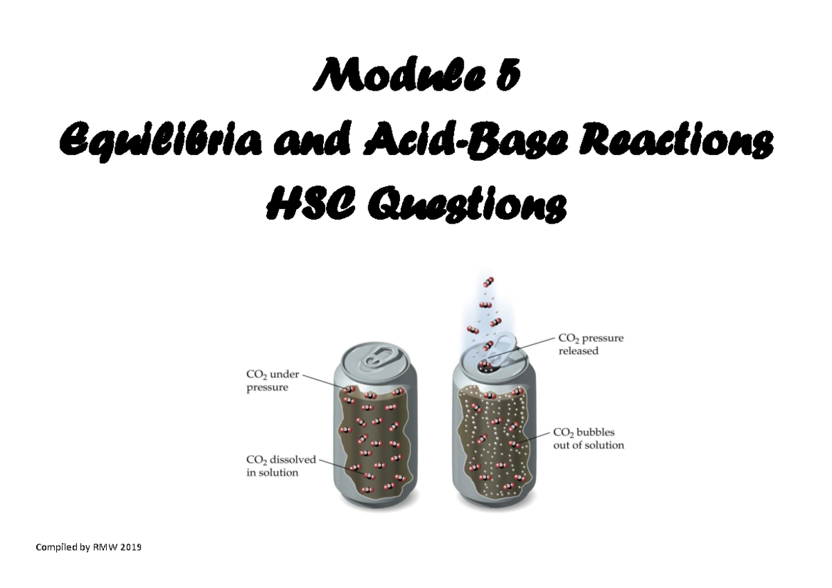 Past HSC Questions - Module 5 - Module 5 Equilibria and Acid-Base ...