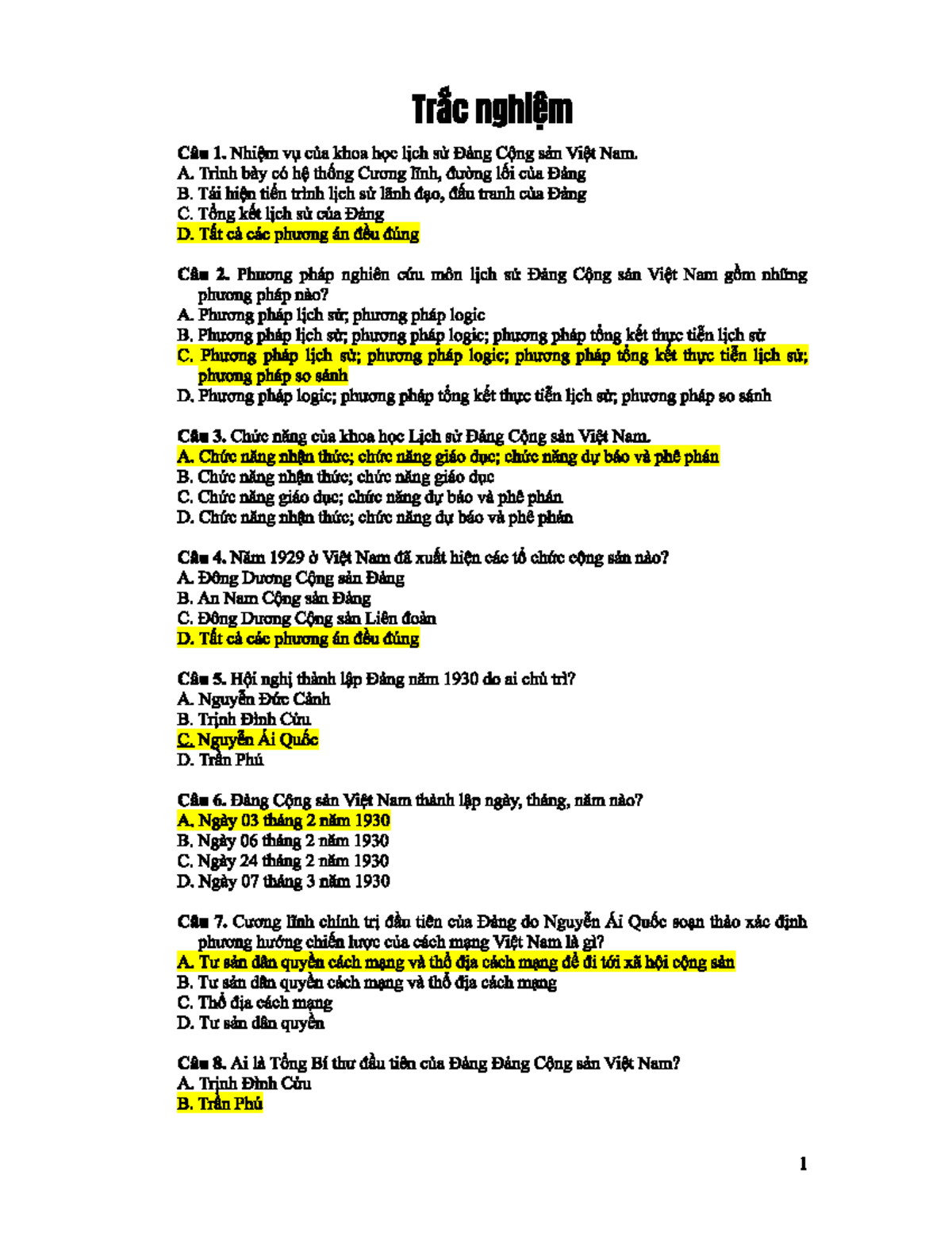 Đề cương HIS 362 L - Đề cương HIS 362 - Lịch Sử Đảng Cộng Sản Việt Nam - Studocu