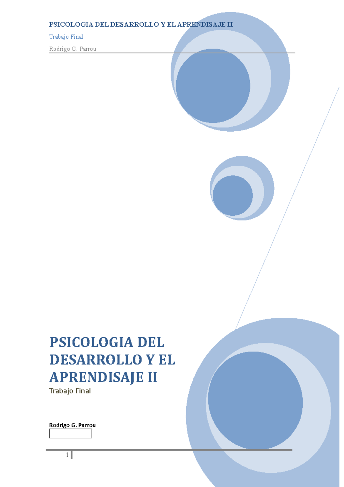 Psicologia del desarrollo y del aprendisaje II-Trabajo final- Rodrigo Parrou - Trabajo Final ...
