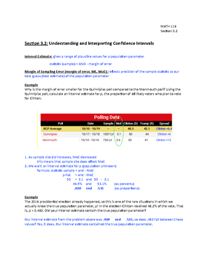 Math 116: Section 2.3 - MATH 116 SECTION 2. Secon 2: One Quantave ...