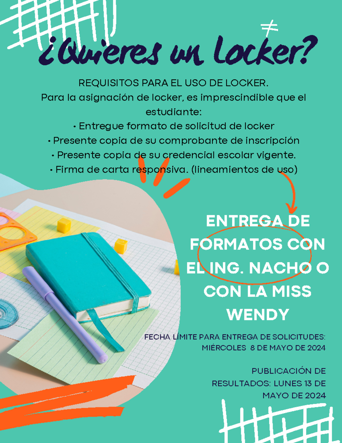 Lockers - Uso personal - ¿Quieres un Locker? ENTREGA DE FORMATOS CON EL ...