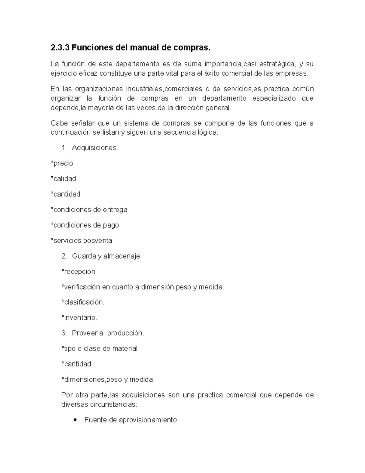 Funciones del manual de compras - 2.3 Funciones del manual de compras ...