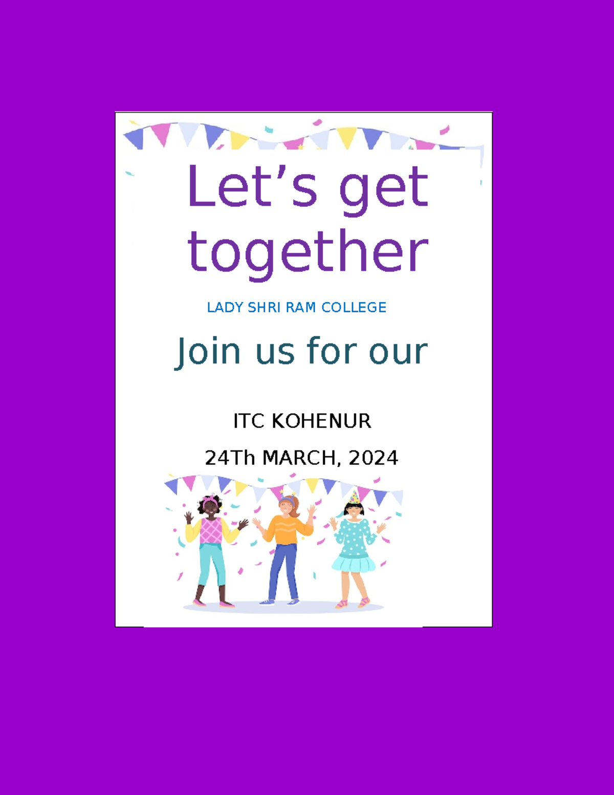 New Microsoft Office Word Document - Let’s get together Join us for our ...