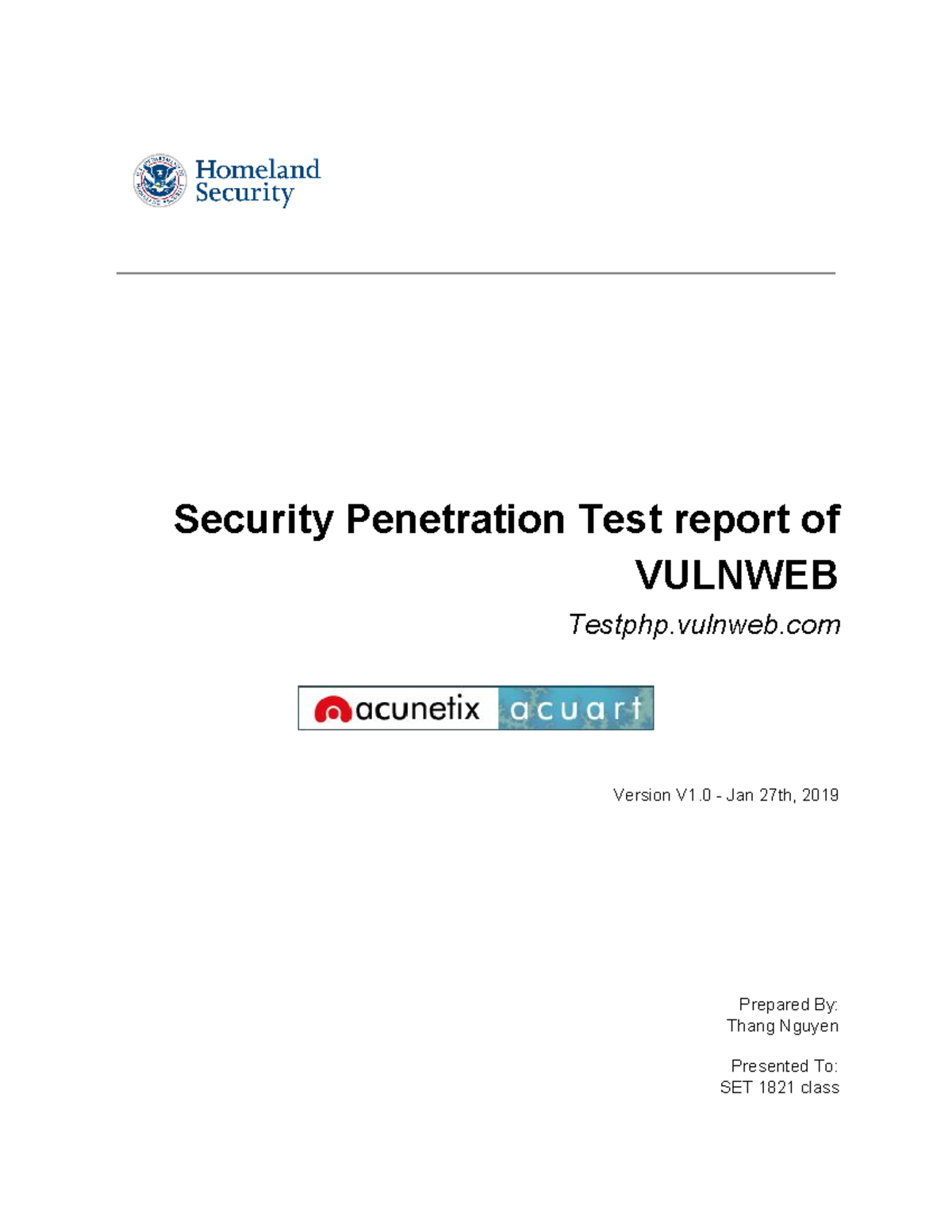 Ilide - asf - Security Penetration Test report of VULNWEB Testphp ...