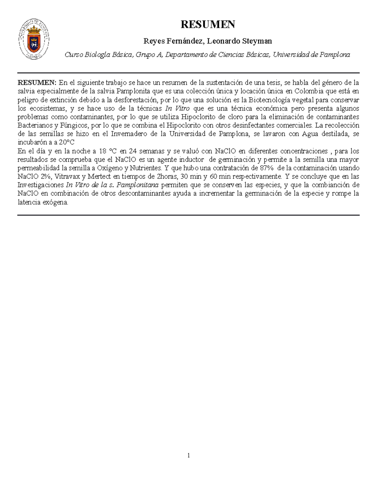 Resumen 2 BB Leonardo Reyes - RESUMEN Reyes Fernández, Leonardo Steyman ...