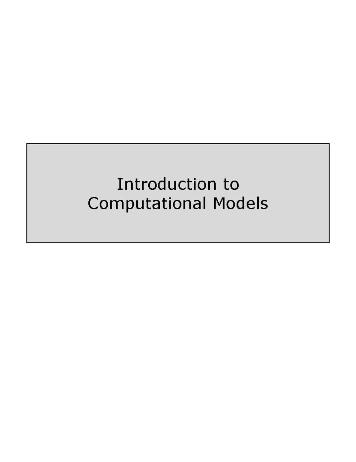 Simple Reactive Systems Day 3 Introduction To Computational Models Required Prior Knowledge