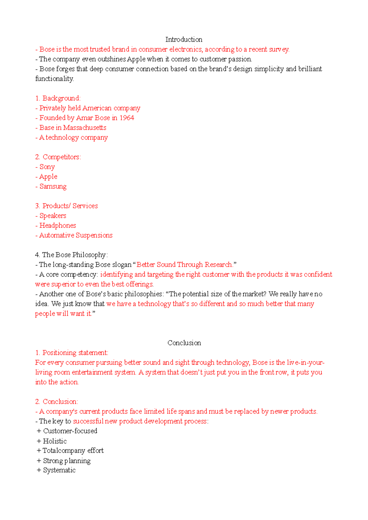 Bose - dsadsadsa - Introduction Bose is the most trusted brand in ...