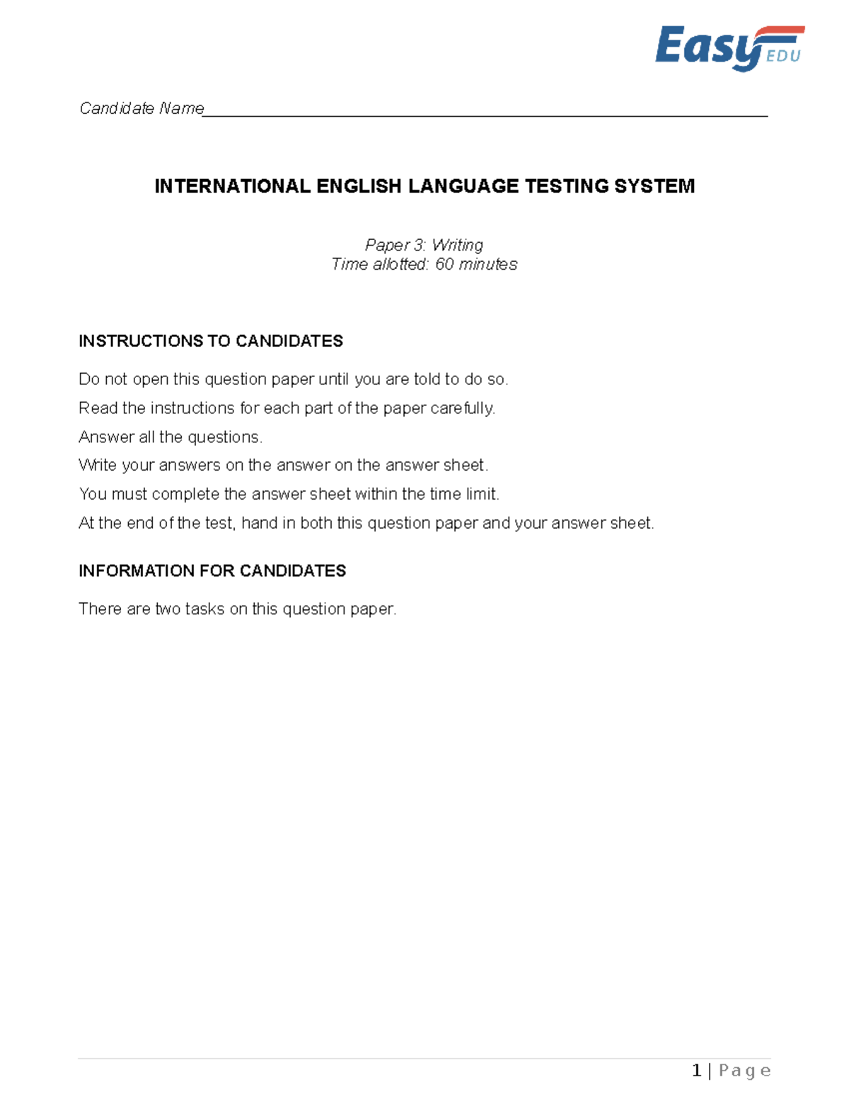 Finaltest Wri 4 - English skill - Candidate - Studocu