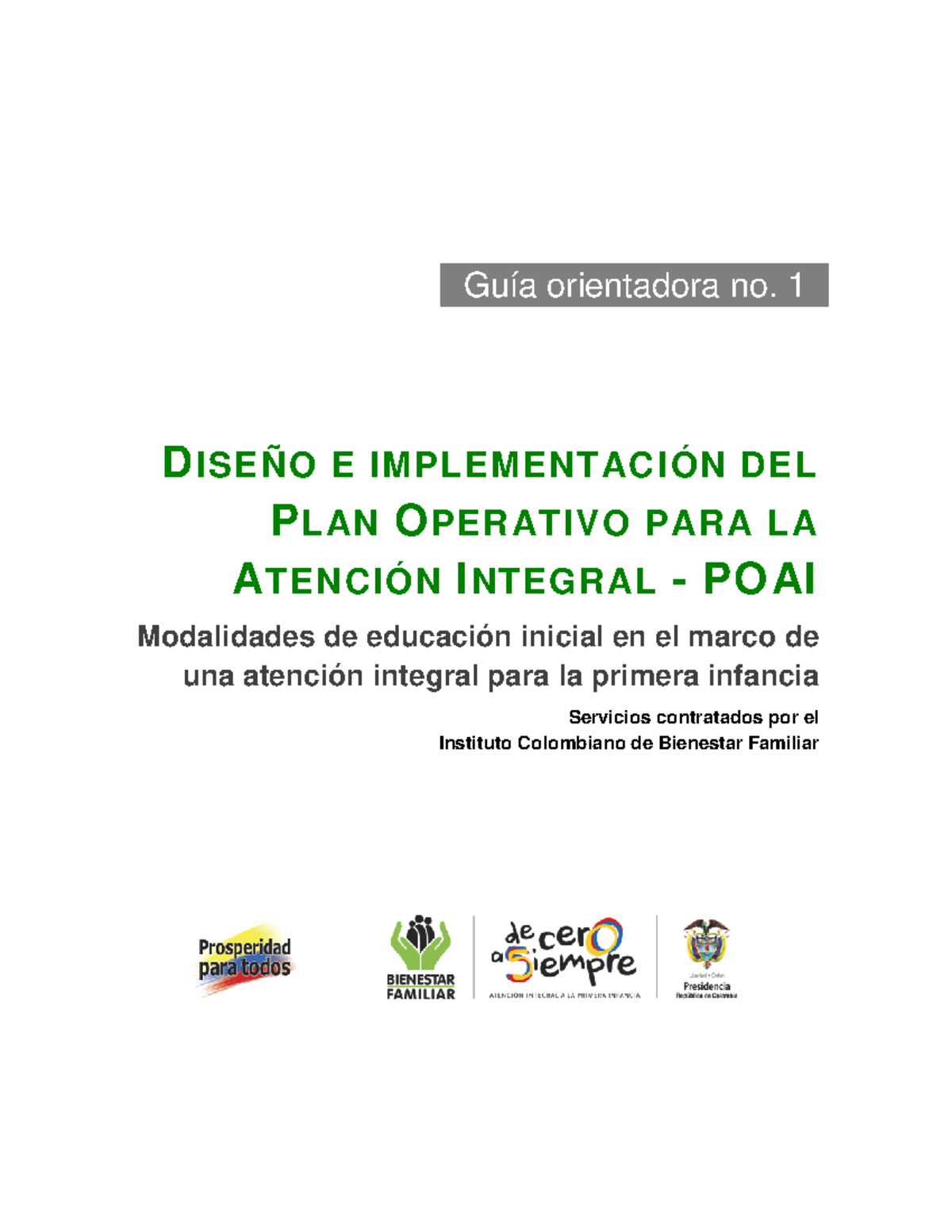 POAI- anexo 2 - Guía orientadora no. 1 DISEÑO E IMPLEMENTACI ÓN DEL ...