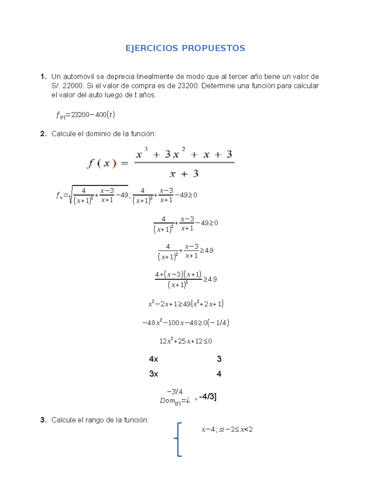 Trabajo 1 Matem tica Matem tica 1 EJERCICIOS PROPUESTOS 1 Un
