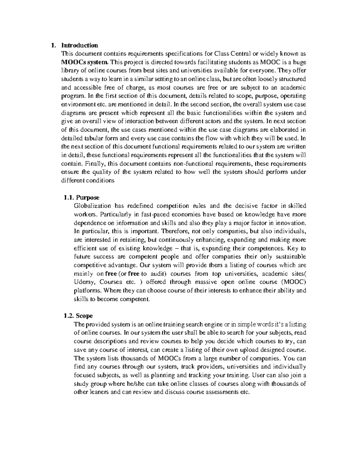SRS course central - srs doc - 1. Introduction This document contains ...