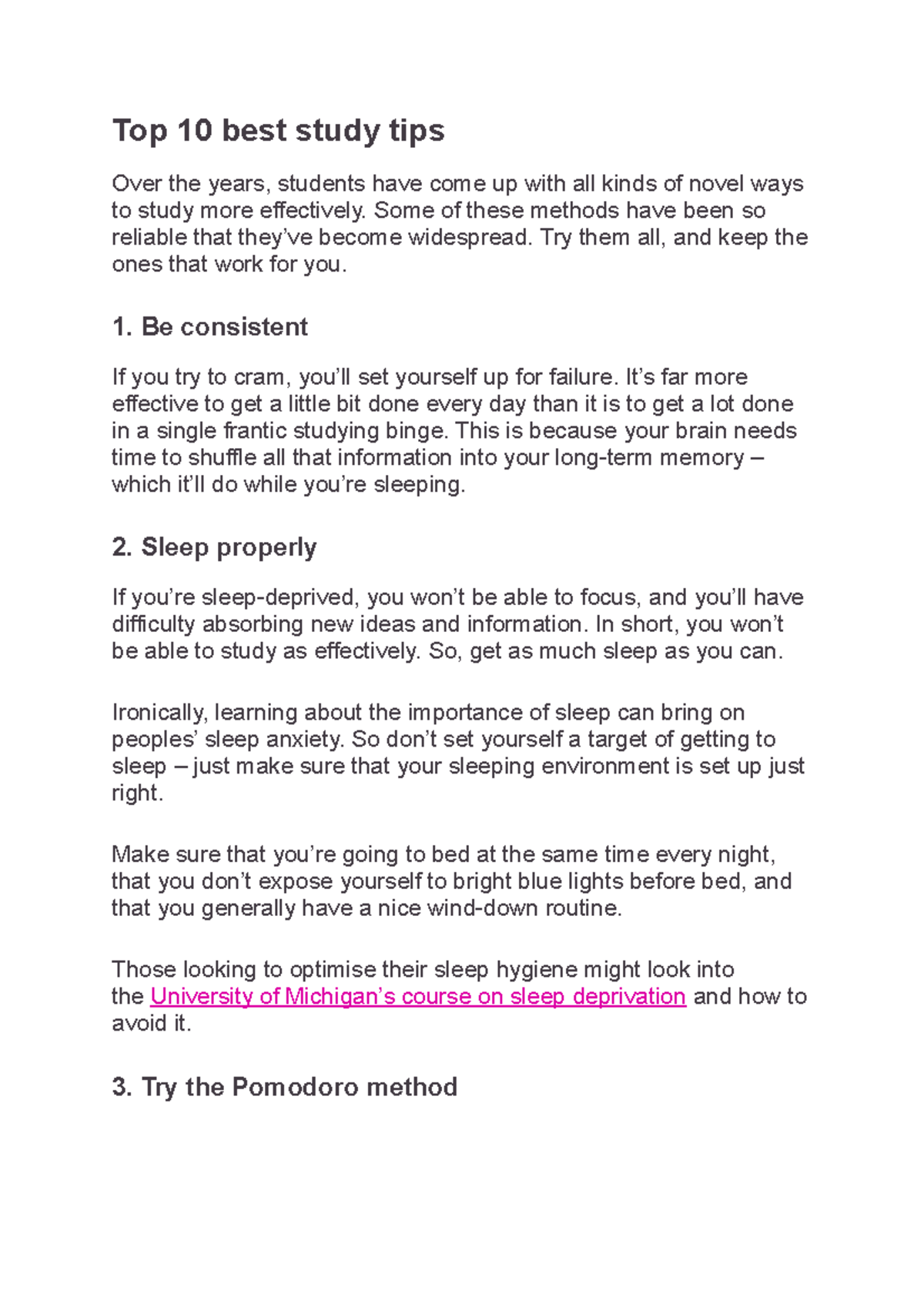 Top 10 best study tips - Thanks - Top 10 best study tips Over the years ...