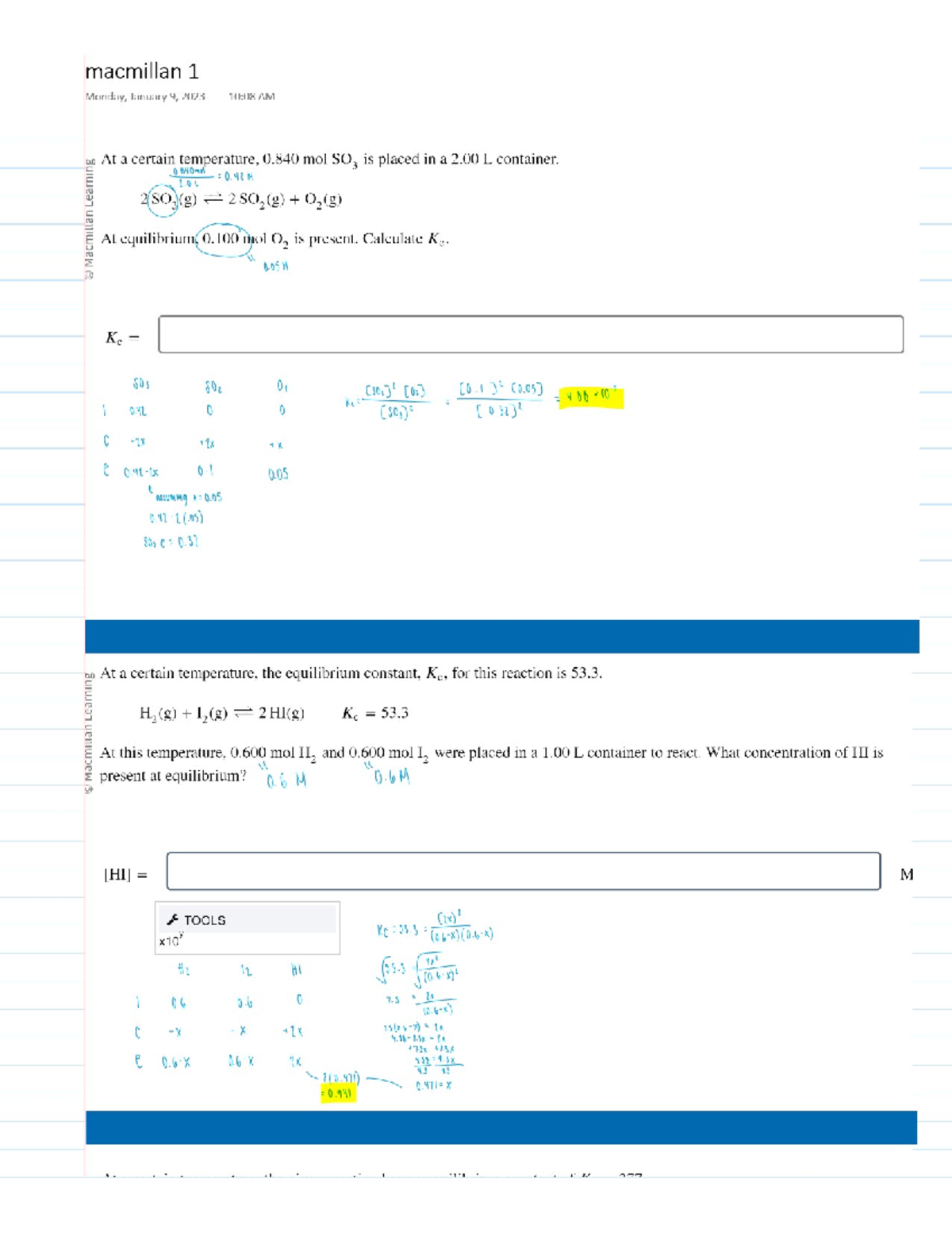Chem 14B Week 1 Achieve - I got 100%, even if you get different numbers it the same concept ...
