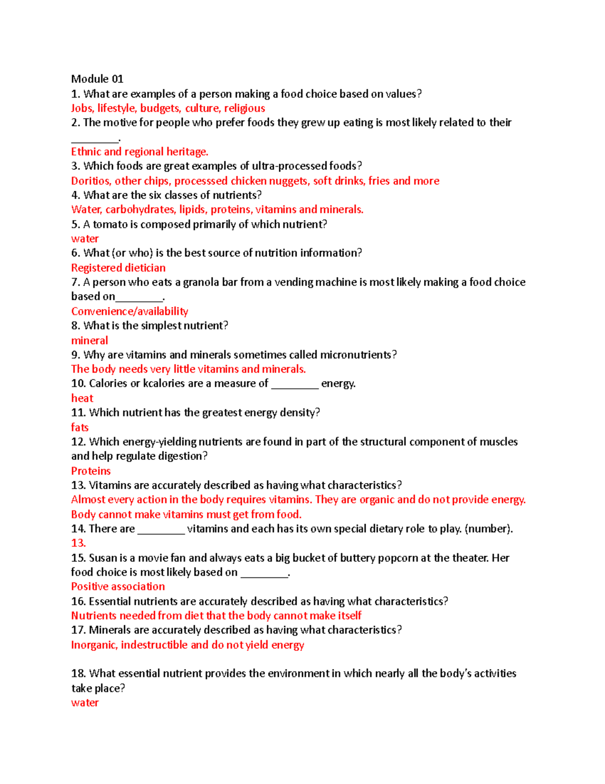 Module 01 Quiz:Study Guide - Module 01 What are examples of a person ...