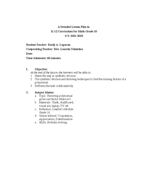 Combination-5 - every lesson plan has a formal knowledge - A Detailed ...