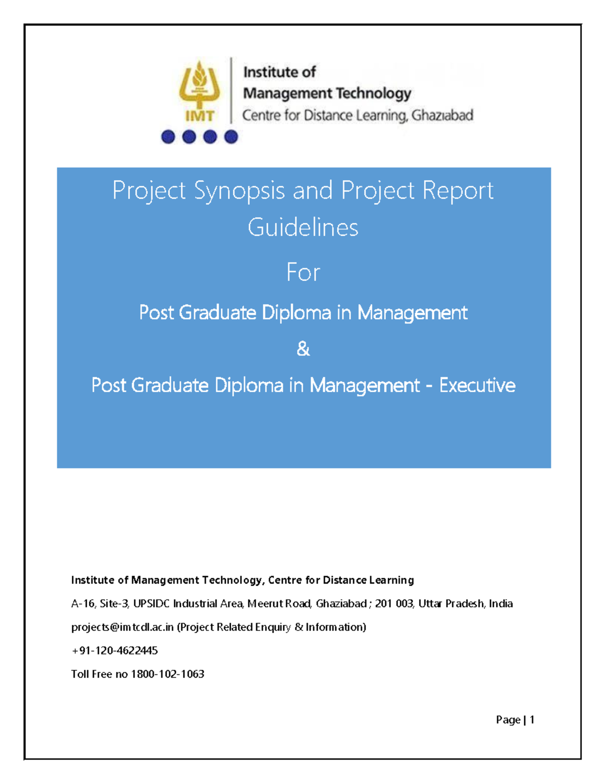 Project Guidelines V 4 - Project Synopsis and Project Report Guidelines ...