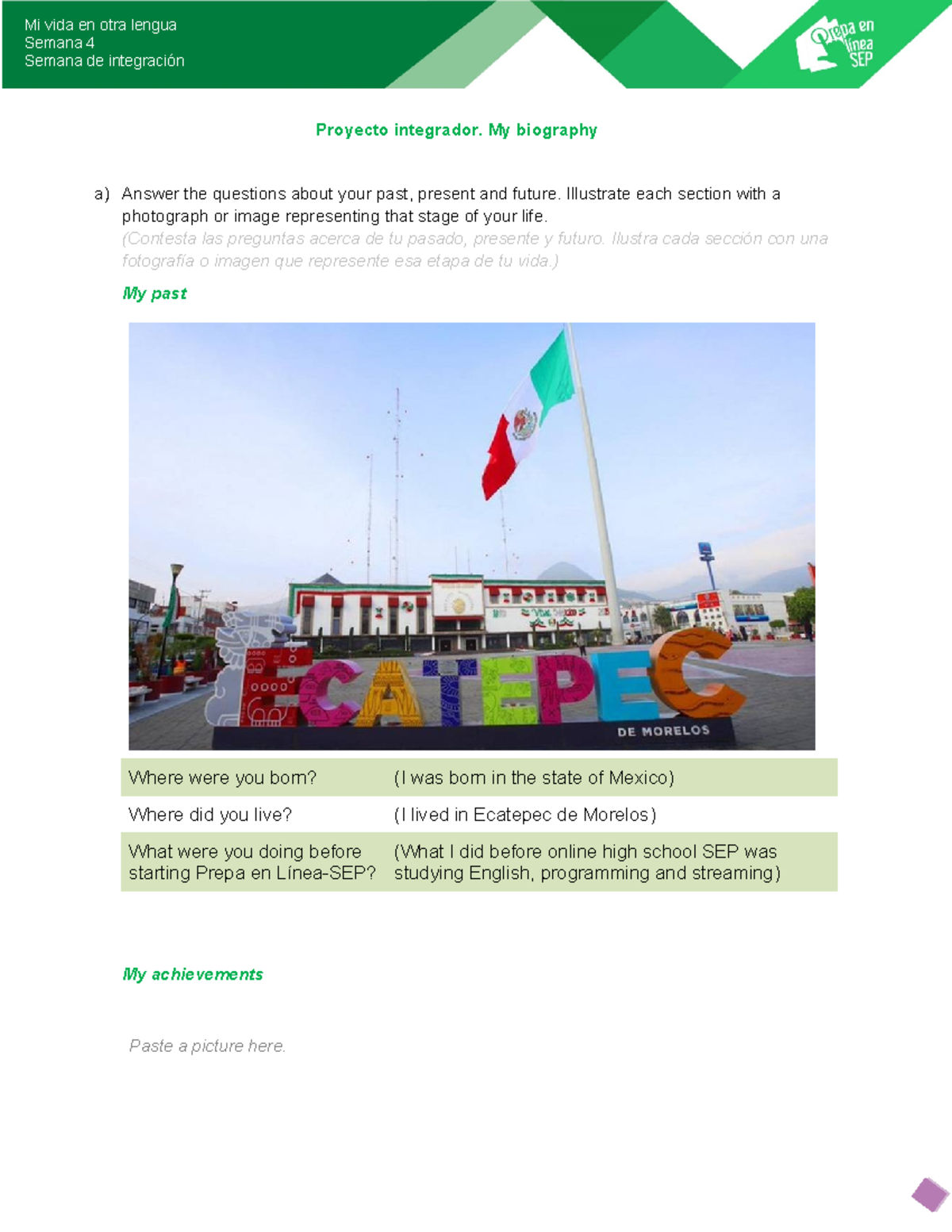 Estrada Lopez Arath M07S4PI - Semana 4 Semana de integración Proyecto ...