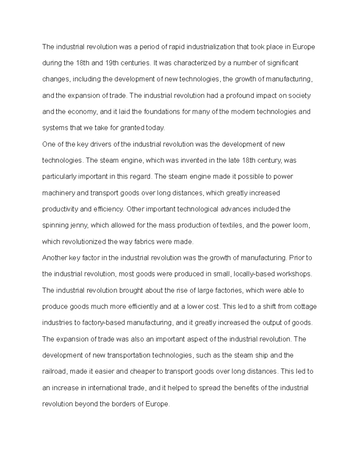 The industrial revolution in Europe and The European Union and its ...