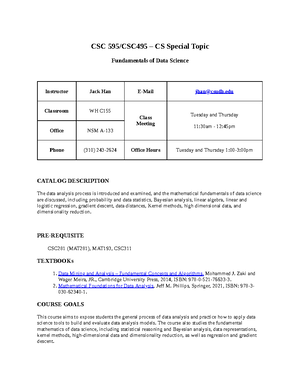 Assignment 1 - Solution - CSC591/CSC495: Fundamentals of Data Science Assignment 1 – Sample ...
