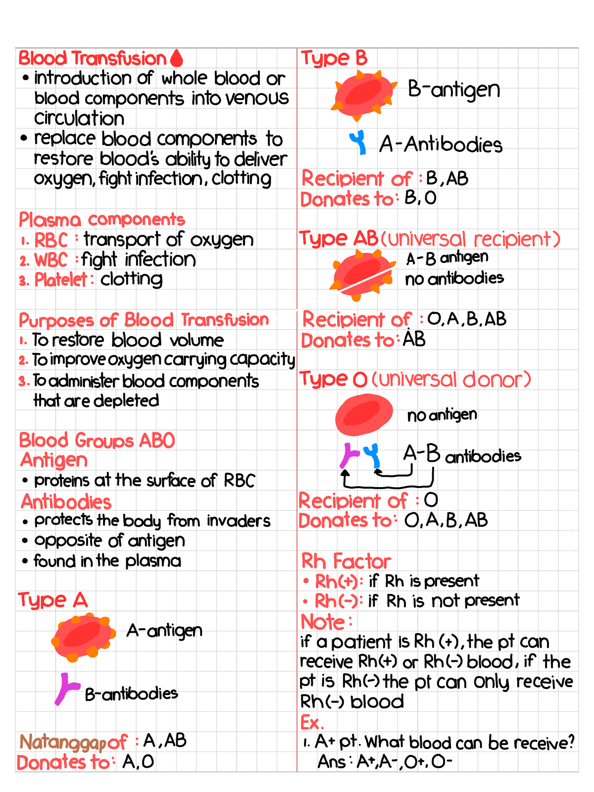 Blood transfusion - Maternal Nursing - Studocu