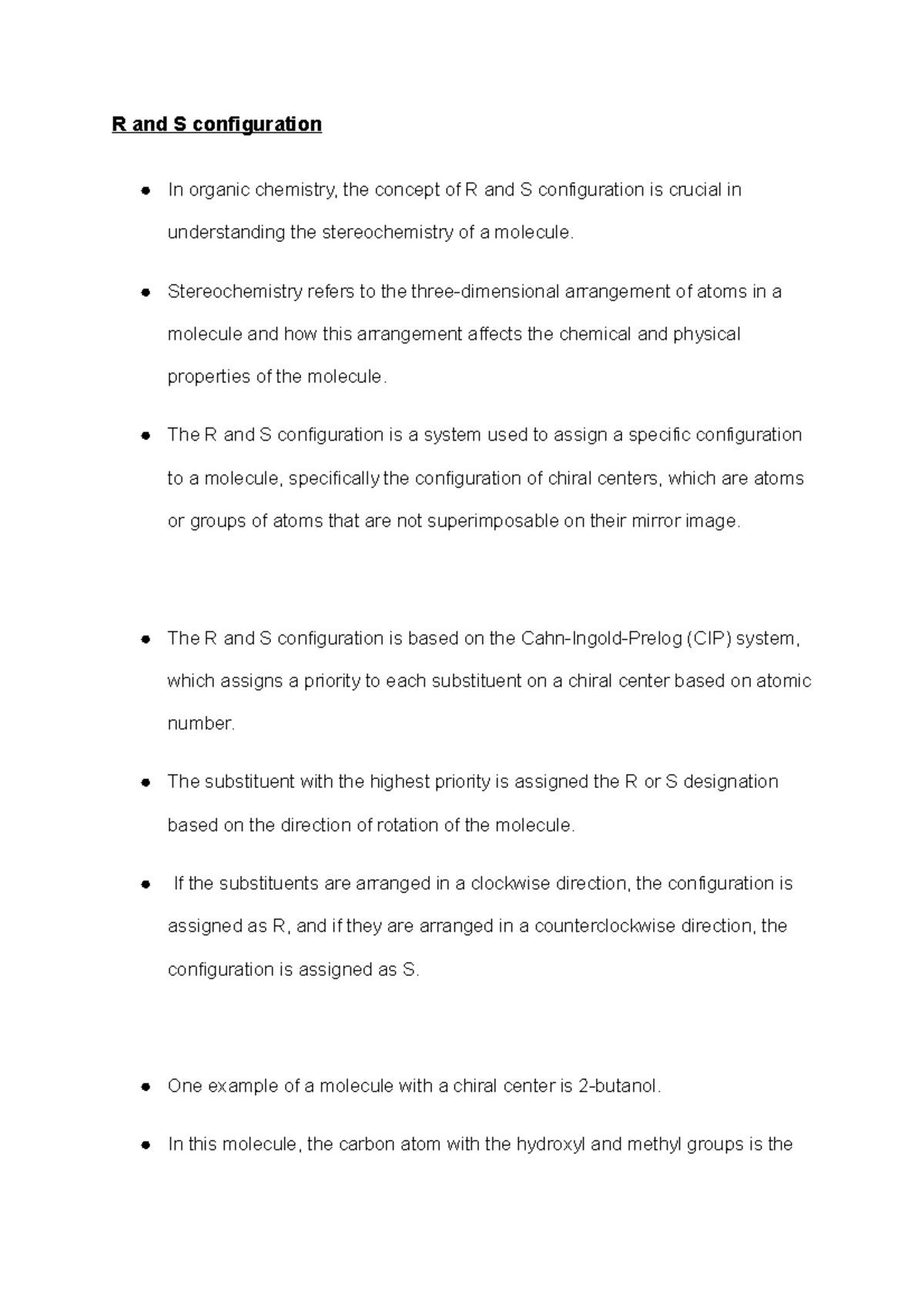 R and S configuration - explanation note on r and s - R and S ...