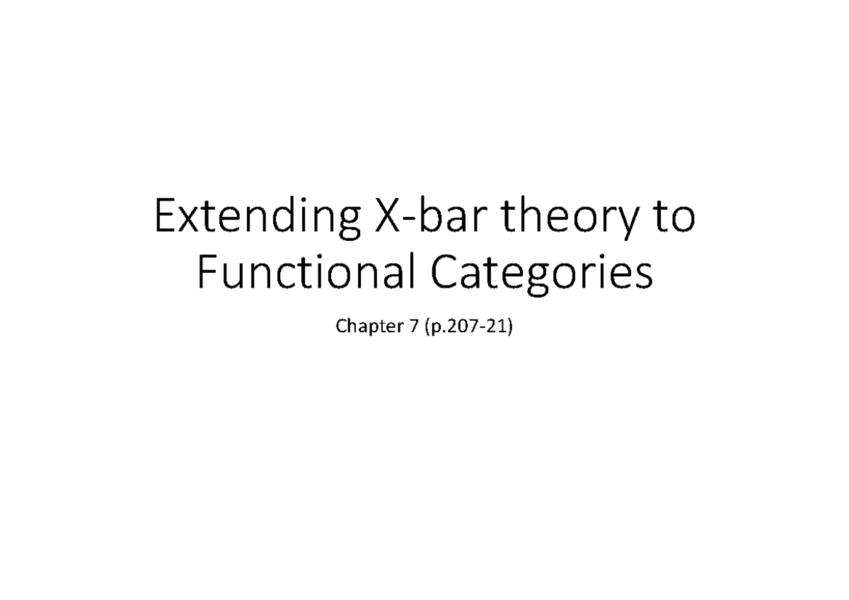 3 Extending X-bar theory - The boy ran Howard is a linguistics student ...