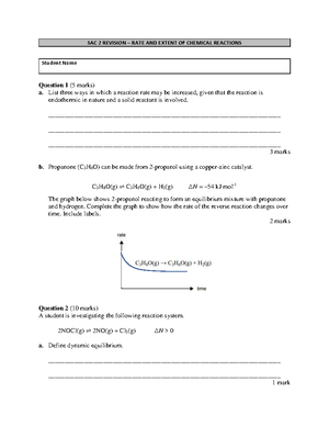 Chemistry 20 Workbook - Chemistry 20 Chapter 3 Review Workbook Chemical ...