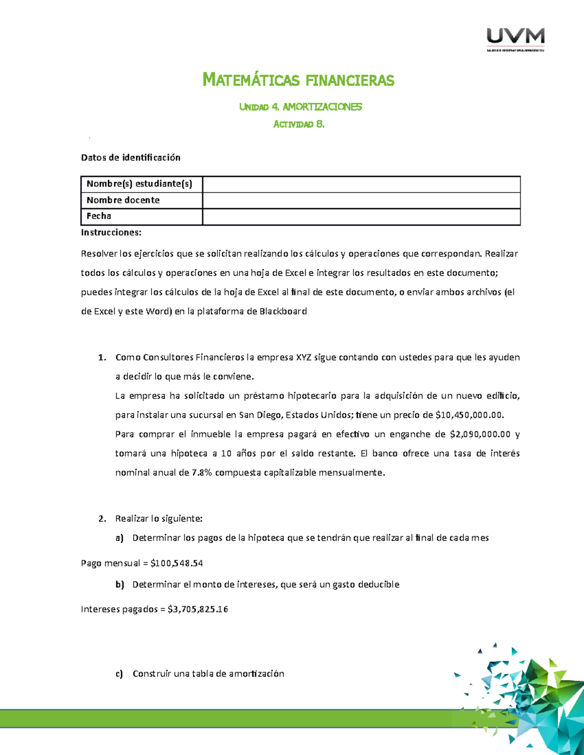 Mate Financiera 15Ago - Act8 assaf gasghhsdg - MATEMÁTICAS FINANCIERAS ...