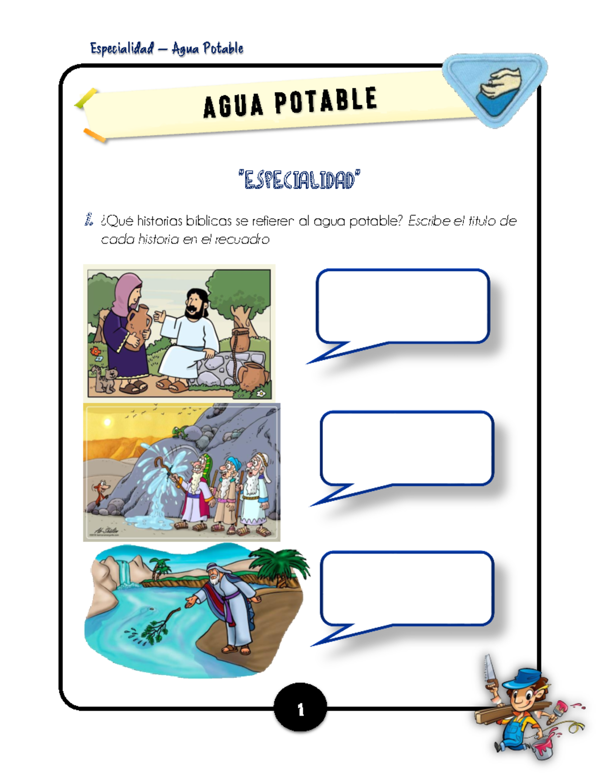 Especialidad AGUA Potable - 1 Especialidad – Agua Potable