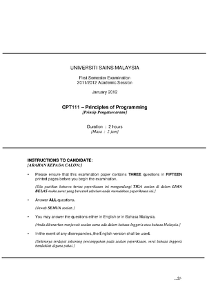 Lab Material 1 - Basic C++ - SCHOOL OF COMPUTER SCIECES UNIVERSITI ...