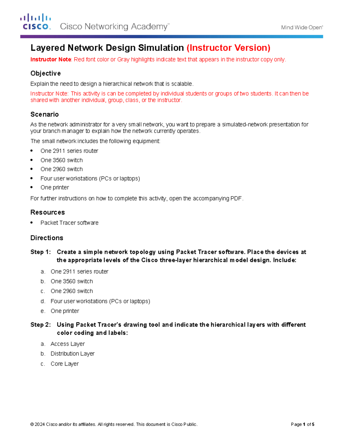 1.3.1.1 Layered Network Design Simulation Instructions - IG - Layered Network Design Simulation ...